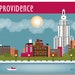 Providence Rhode Island Print RI Skyline Art Print - Etsy