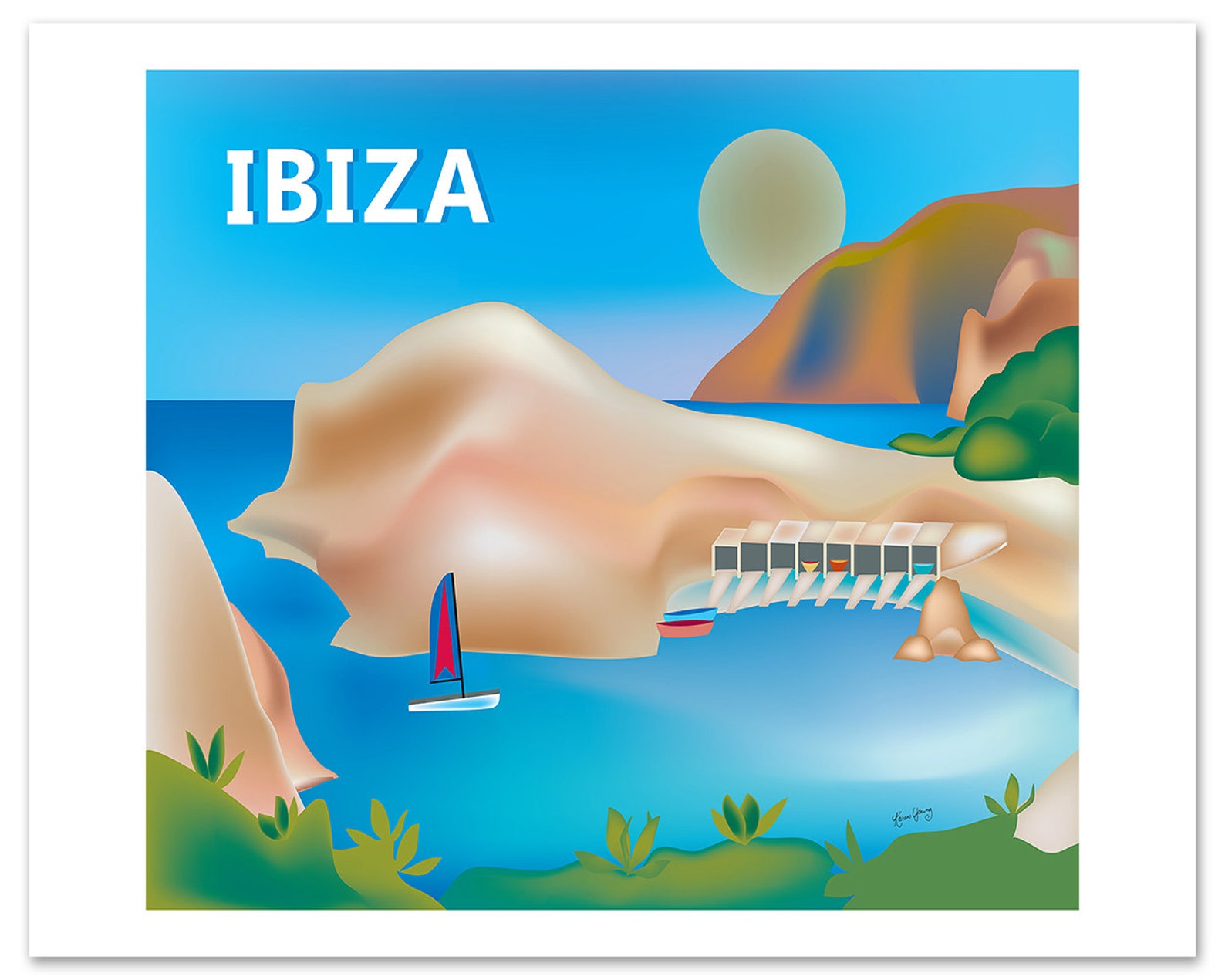 Ibiza Art, Ibiza Wall Art, Ibiza Canvas, Ibiza Poster, Cala D'en Serra ...