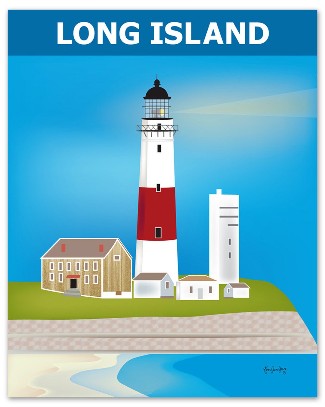 Long Island Print, Long Island New York, Long Island Vertical Art, Long ...