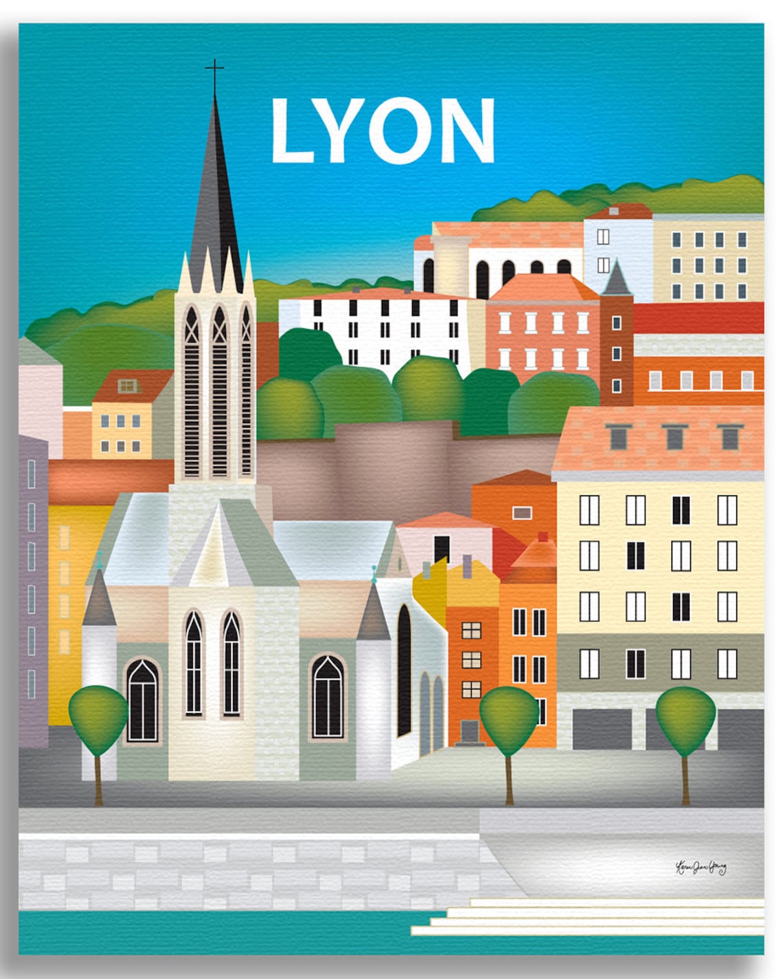 Lyon France Print Lyon France Art Lyon Print French Poster - Etsy Australia