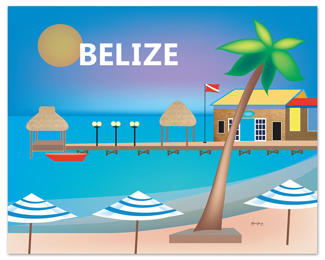 Belize Art Belize Print Belize Wall Art Belize - Etsy