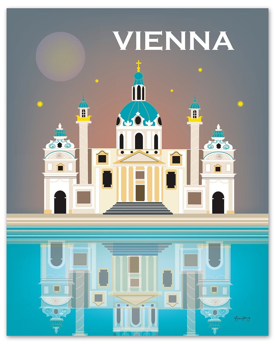 Vienna Print, Vienna Skyline, Vienna Art, Vienna Map, Austria Travel ...