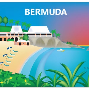 Bermuda Print, Bermuda Beach Poster, Bermuda Wall Art, Bermuda Vacation ...