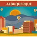 Albuquerque Skyline Art Print, Albuquerque Artwork, Albuquerque New ...