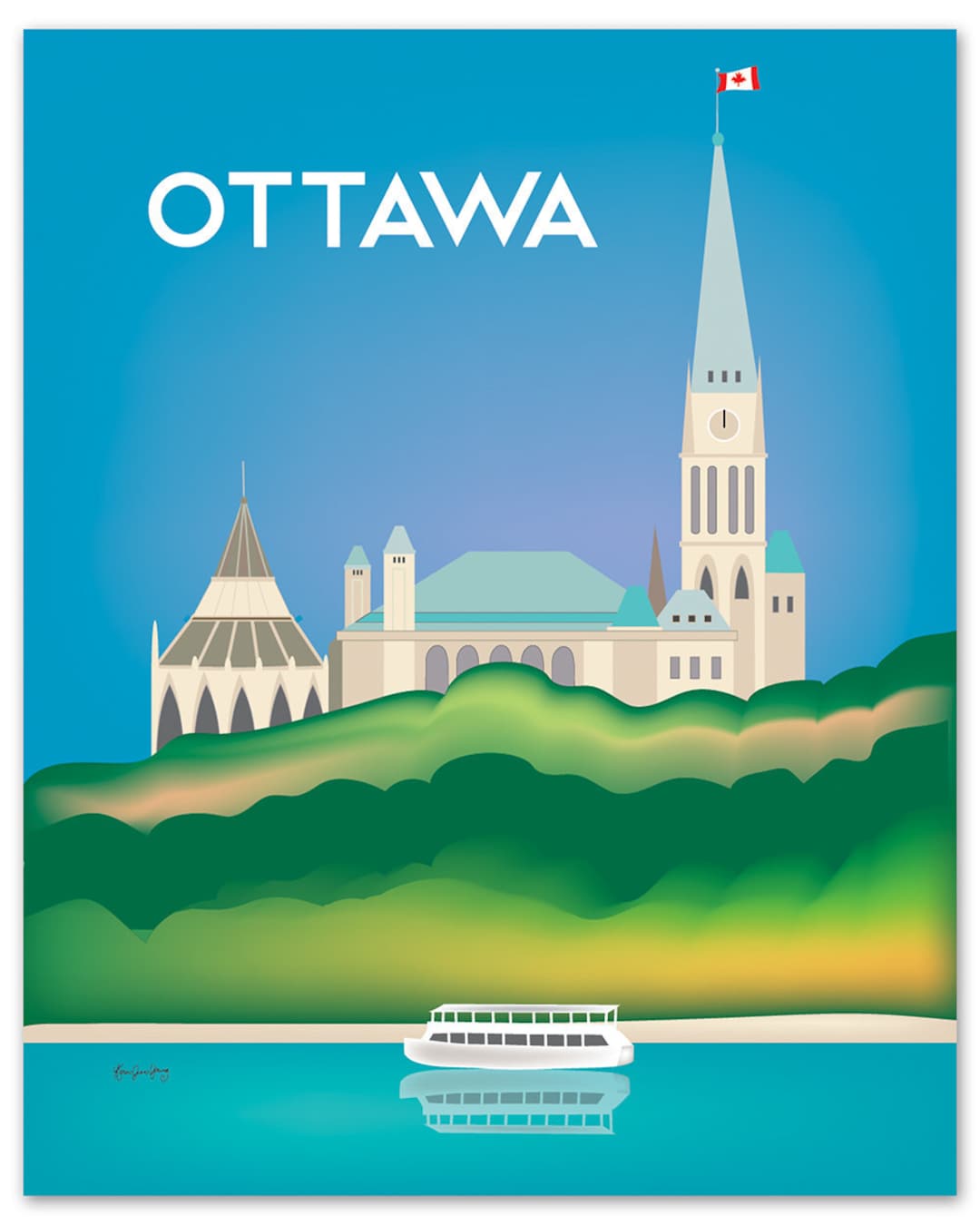 Ottawa Print, Ottawa Skyline, Ottawa Art, Canada Print, Ottawa Giclee ...