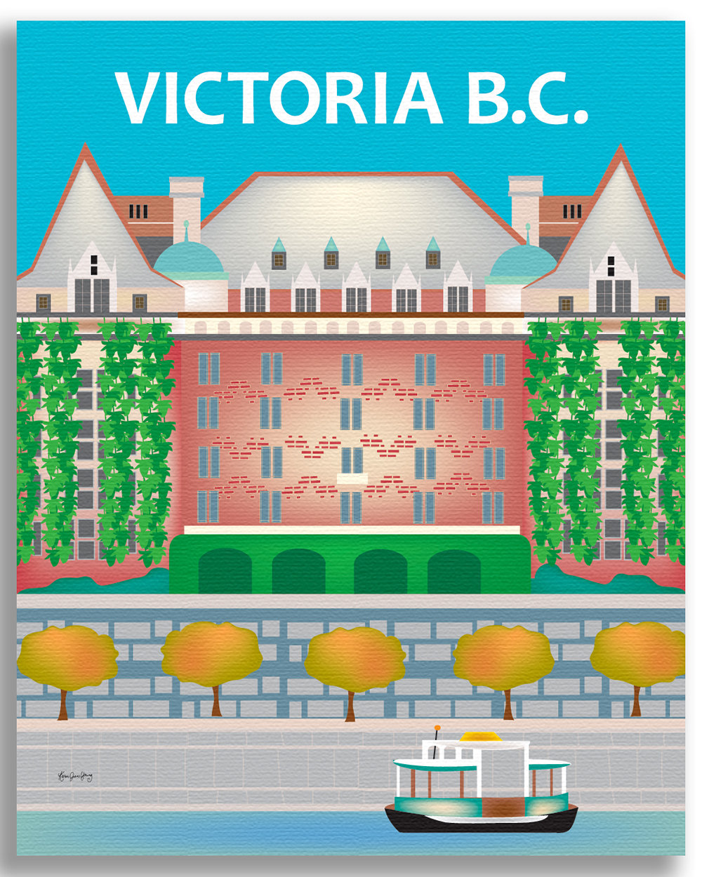 Victoria Print Victoria B.C. Skyline Victoria B.C. Art | Etsy