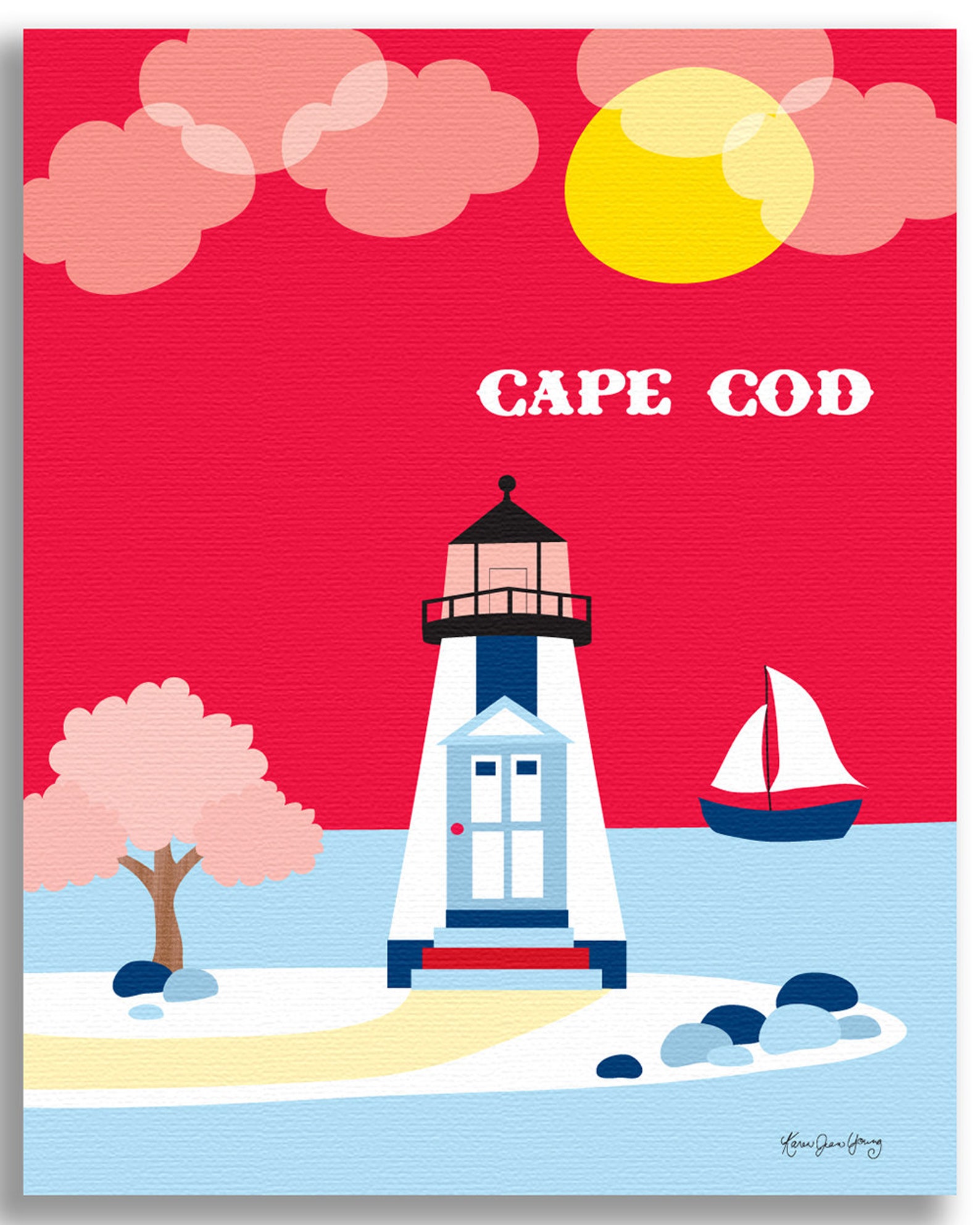 Cape Cod Art Print Cape Cod Skyline Cape Cod Wall Art MA | Etsy
