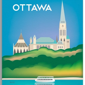 Ottawa Print, Ottawa Skyline, Ottawa Art, Canada Print, Ottawa Giclee ...