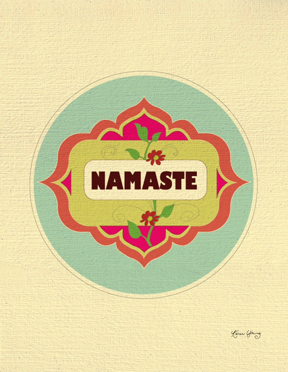 Namaste Print Yoga Art Yoga gift Yoga Design Namaste note | Etsy