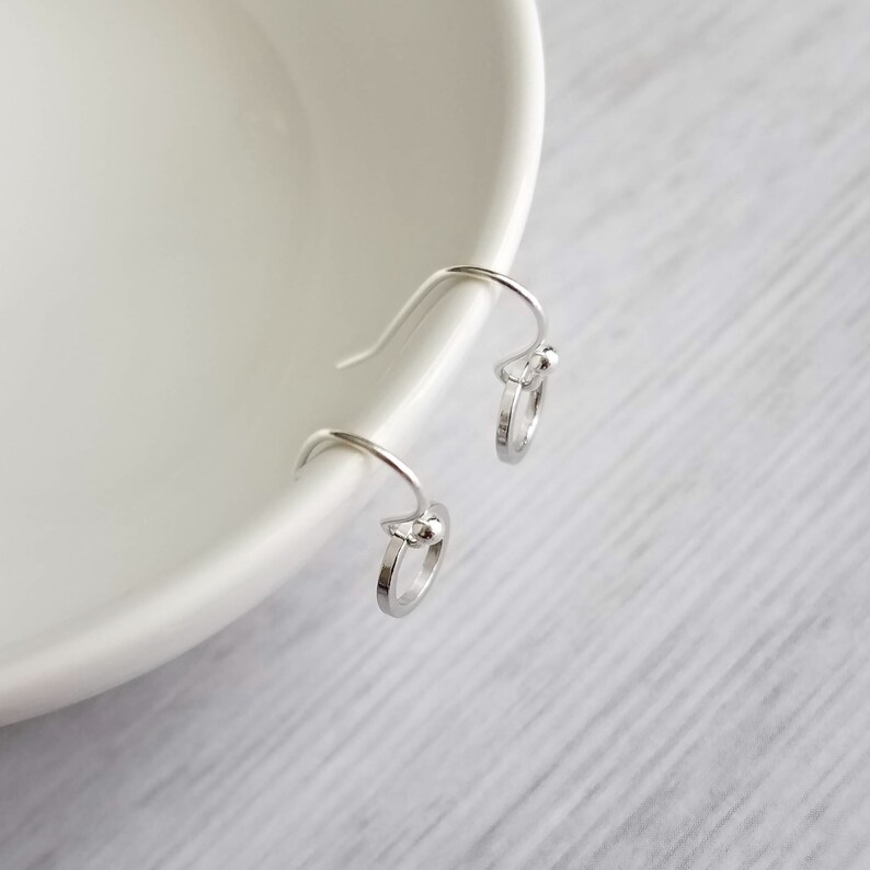 Silver Hoop Earrings, Tiny Little Circle, Simple Ring Dangle, Small ...