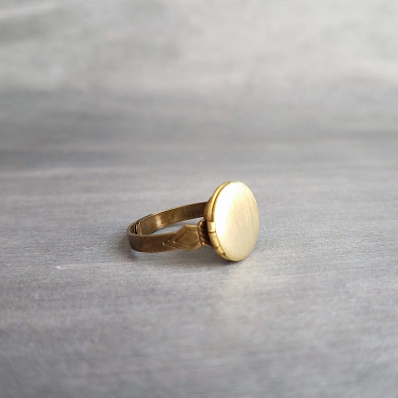 Locket Ring Small Gold Locket Ring Secret Ring Poison Ring | Etsy