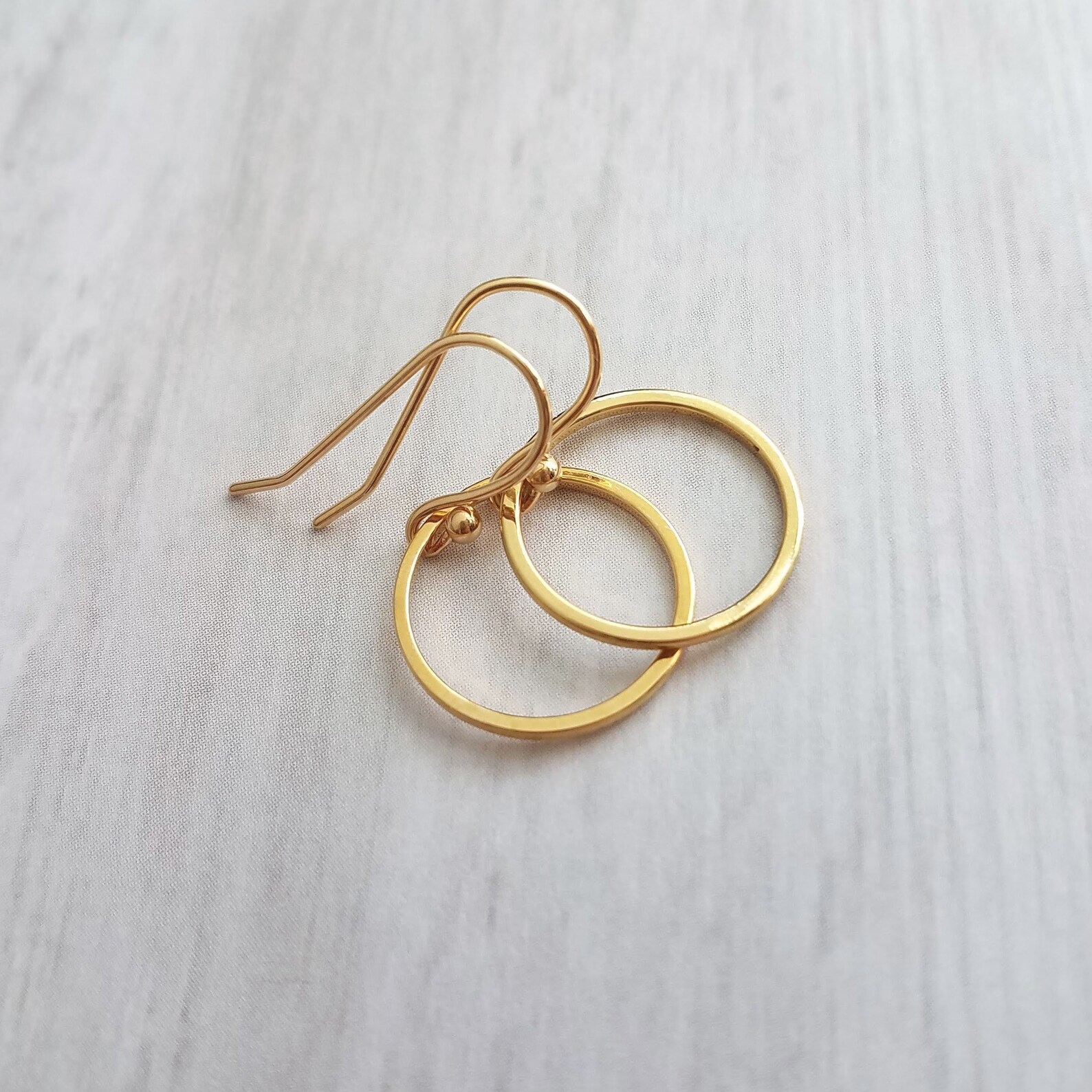 Gold Circle Earrings Gold Hoop Earring Thin Circle Earring | Etsy