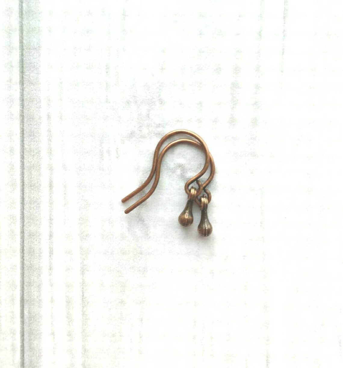 Copper Teardrop Earrings Copper Drop Earring Tiny Copper | Etsy