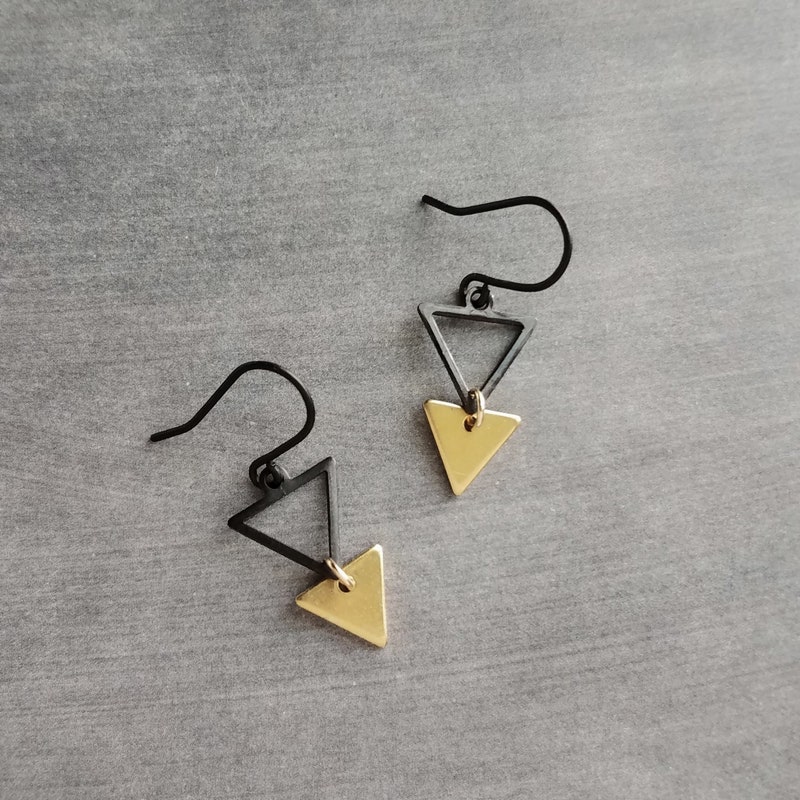 Triangle Earrings - Etsy