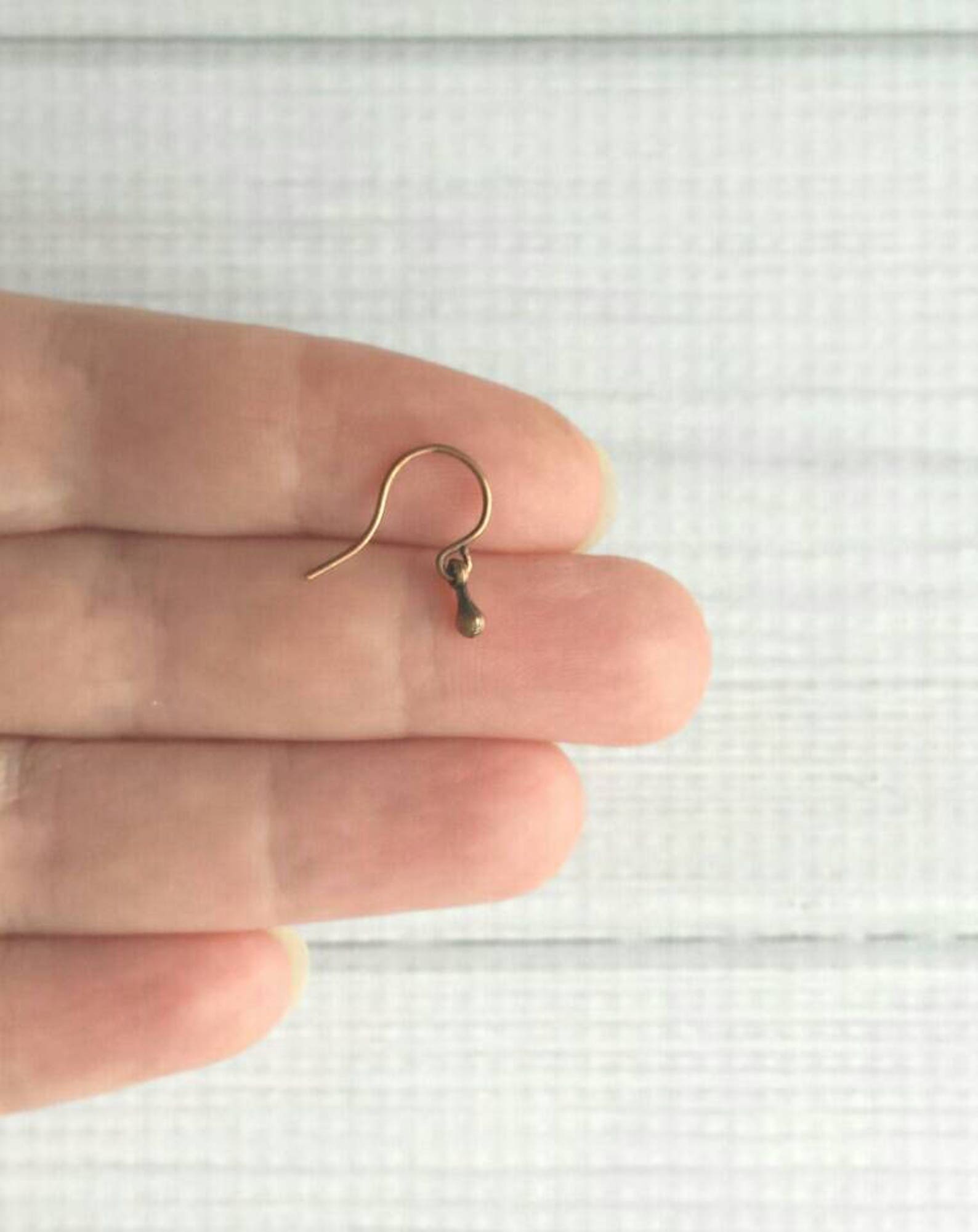 Copper Teardrop Earrings Copper Drop Earring Tiny Copper | Etsy