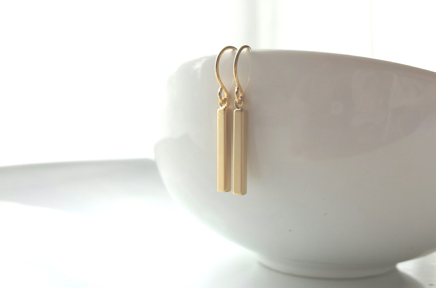 Gold Bar Earrings Silver Bar Earring Line Earring Bar - Etsy