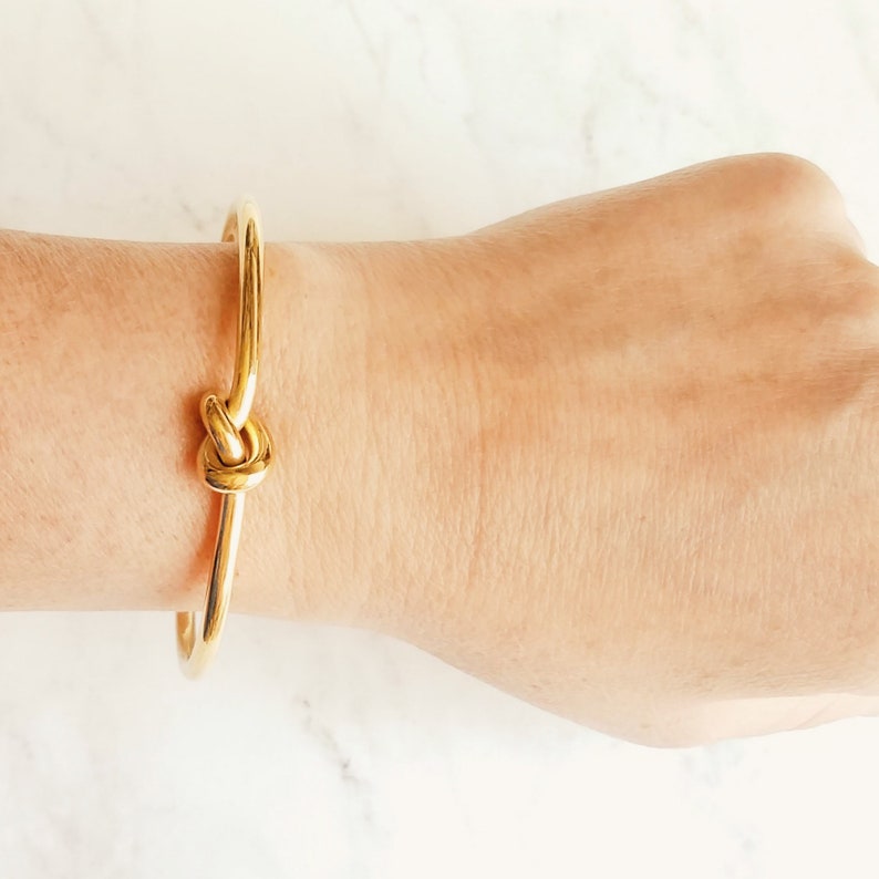 Gold Knot Bracelet Tie the Knot Bracelet Bridesmaid | Etsy