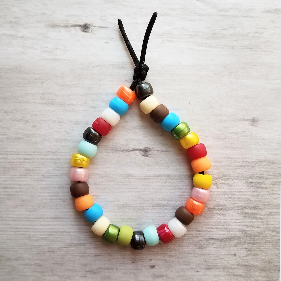 Large Bead Bracelet, Mixed Color Bracelet, Roller Bead Bracelet, Big ...