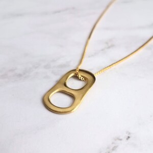 Gold Soda Pop Tab Necklace Tag Necklace, Soda Pendant, Pop Necklace ...