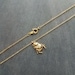 Little Gold Bug Necklace, Small Beetle Pendant, Thin Delicate 18 in ...