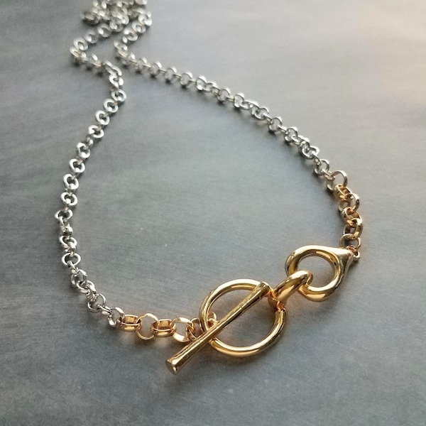 Large Front Toggle Clasp Necklace - Etsy
