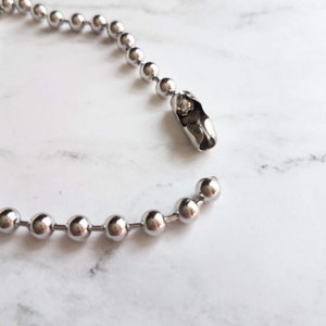 Large Ball Chain, 6mm Ball Chain, Big Silver Ball Chain, Large Bead ...