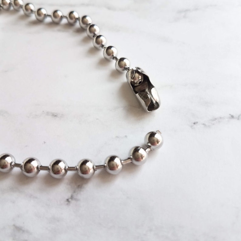 Large Ball Chain 6mm Ball Chain Big Silver Ball Chain Large - Etsy