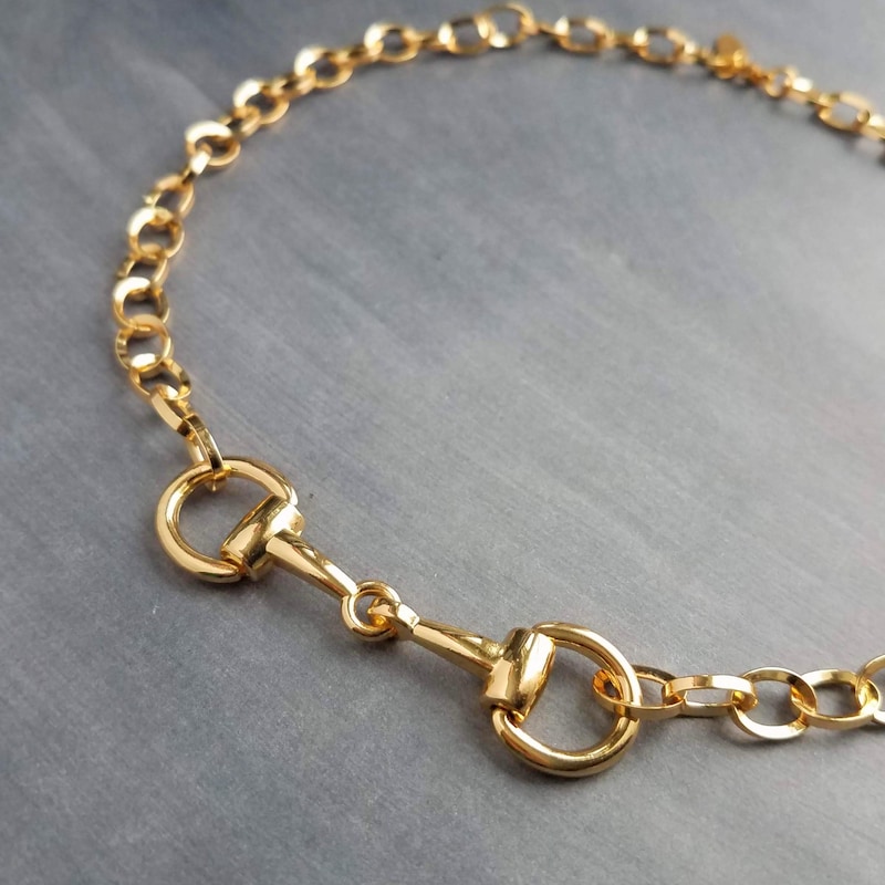 Yellow Gold Bit Bracelet - Etsy