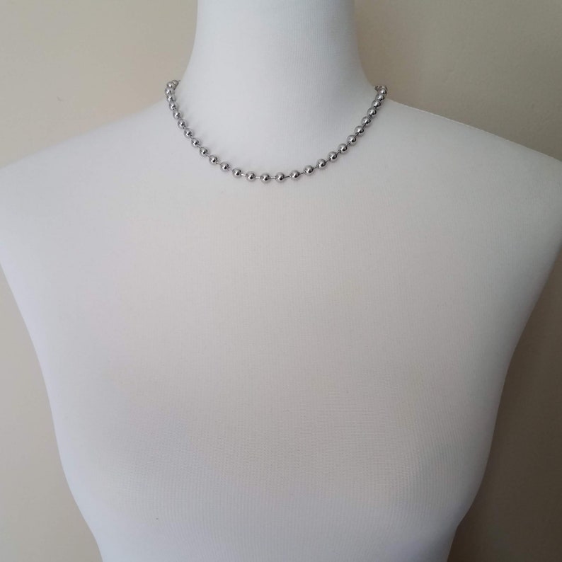 Large Ball Chain 6mm Ball Chain Big Silver Ball Chain Large - Etsy