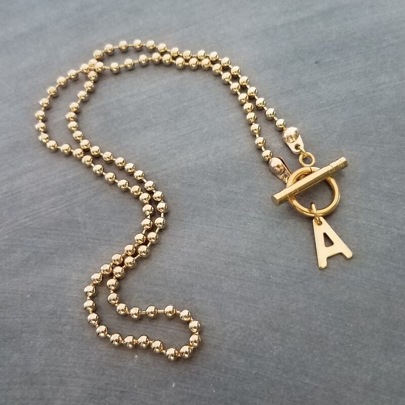 Gold Chain With Letter - Etsy