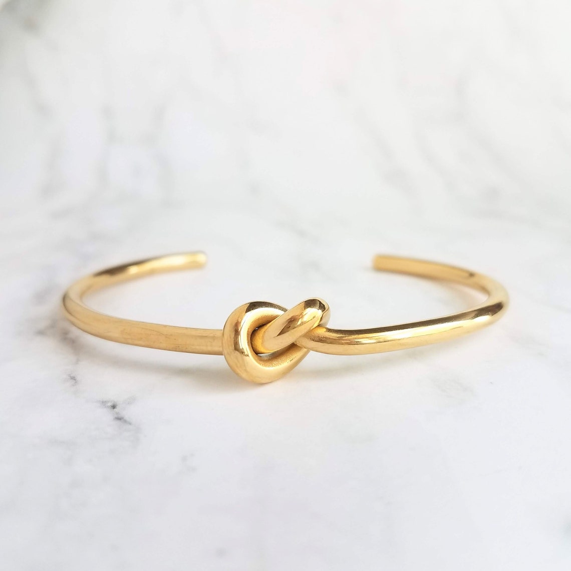 Gold Knot Bracelet tie the knot bracelet bridesmaid | Etsy
