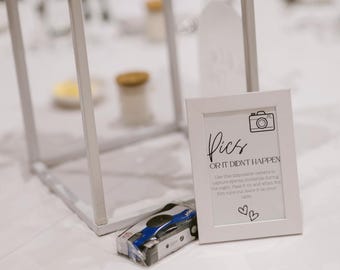 Disposable Camera Signage for Wedding Engagement Digital Download PDF ...