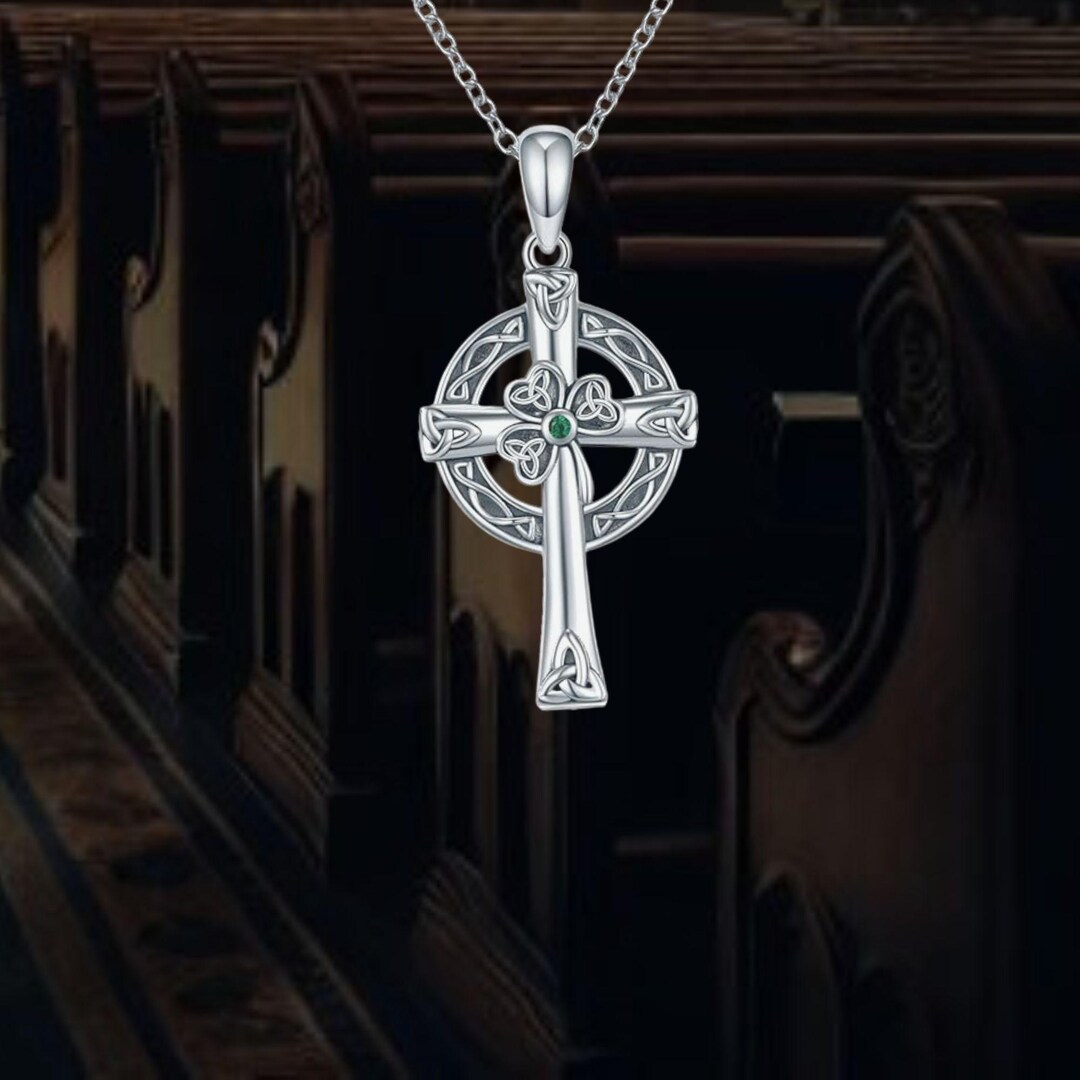Jesus Celtic Cross Necklace 925 Sterling Silver Christian Jewelry for ...