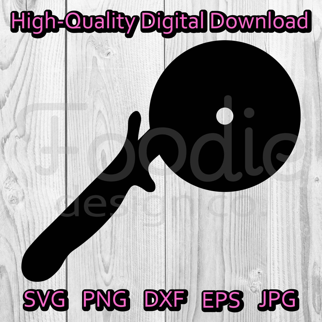 Pizza Cutter SVG Cut File Design - Etsy