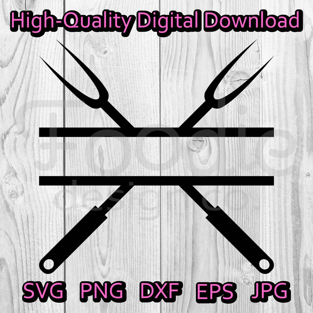 Split BBQ Forks SVG Cut File Design - Etsy