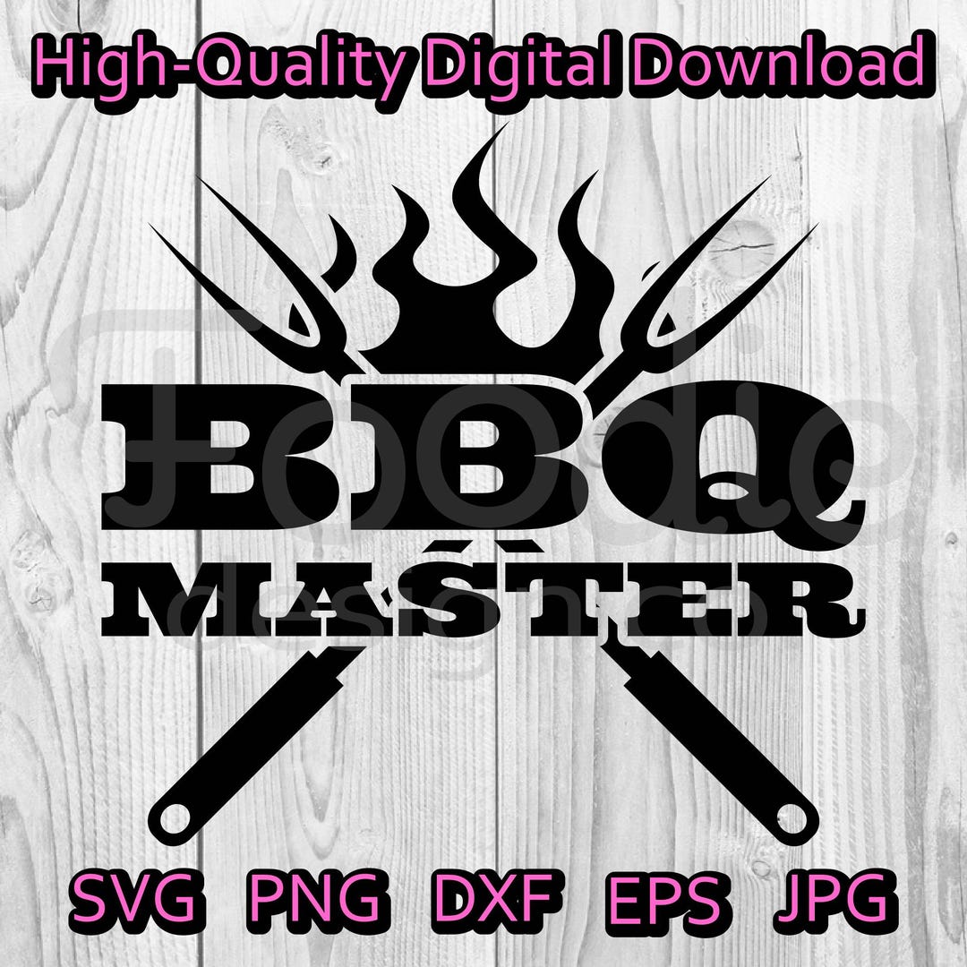 BBQ Master SVG Cut File Design - Etsy