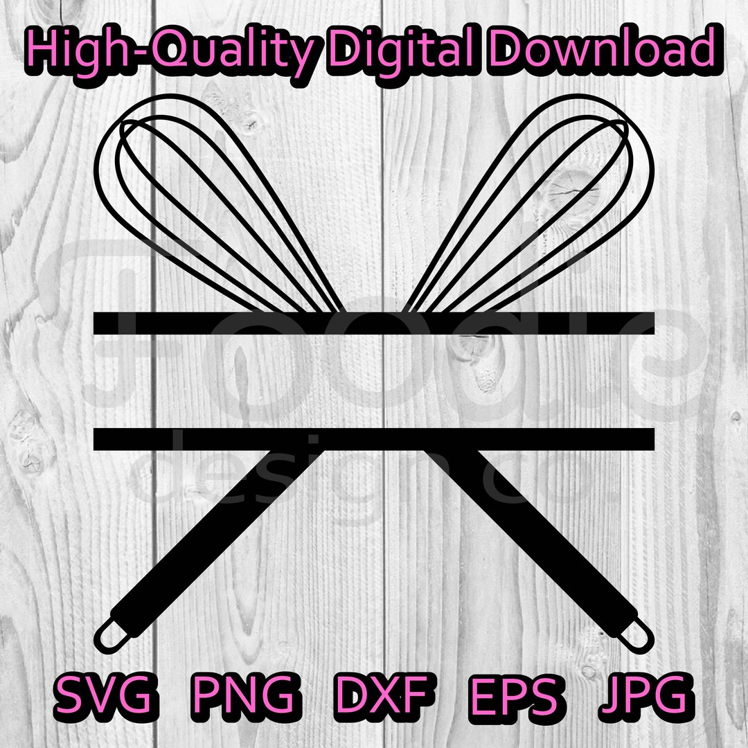 Split Whisks SVG Cut File Design - Etsy UK