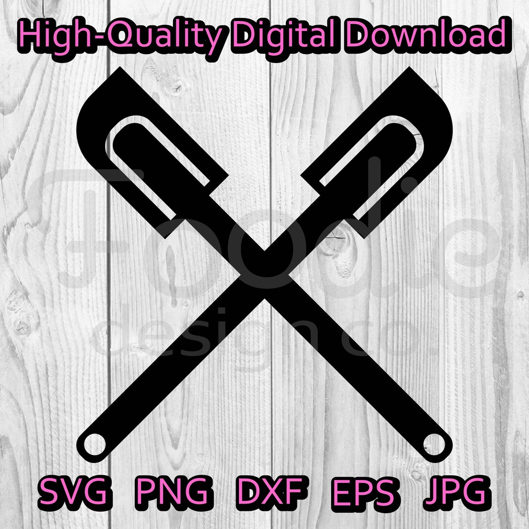 Crossed Baking Spatulas SVG Cut File Design - Etsy