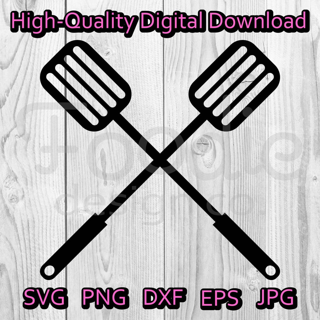 Crossed Spatulas SVG Cut File Design - Etsy