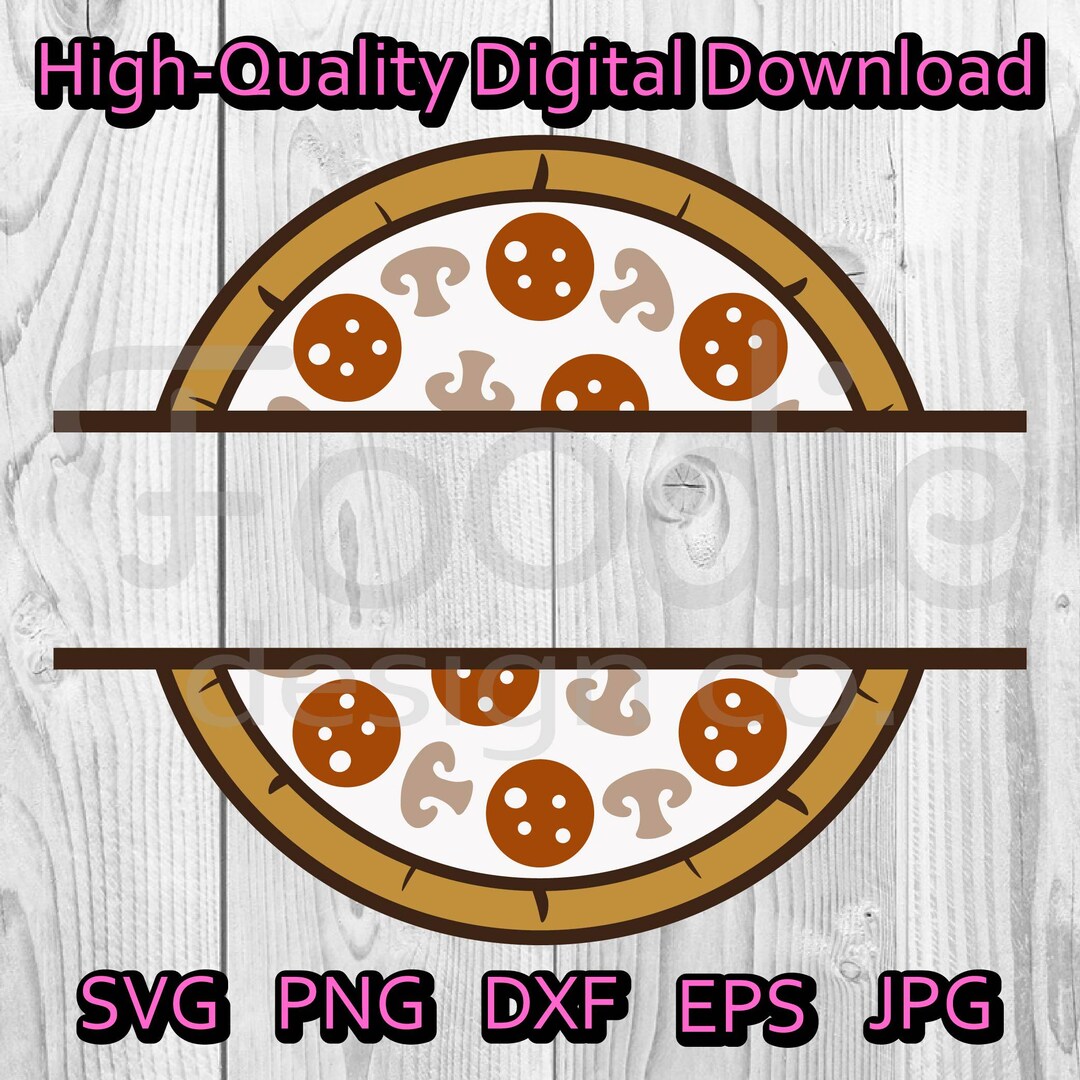 Split Pizza - SVG Cut File & PNG Sublimation Design - Etsy