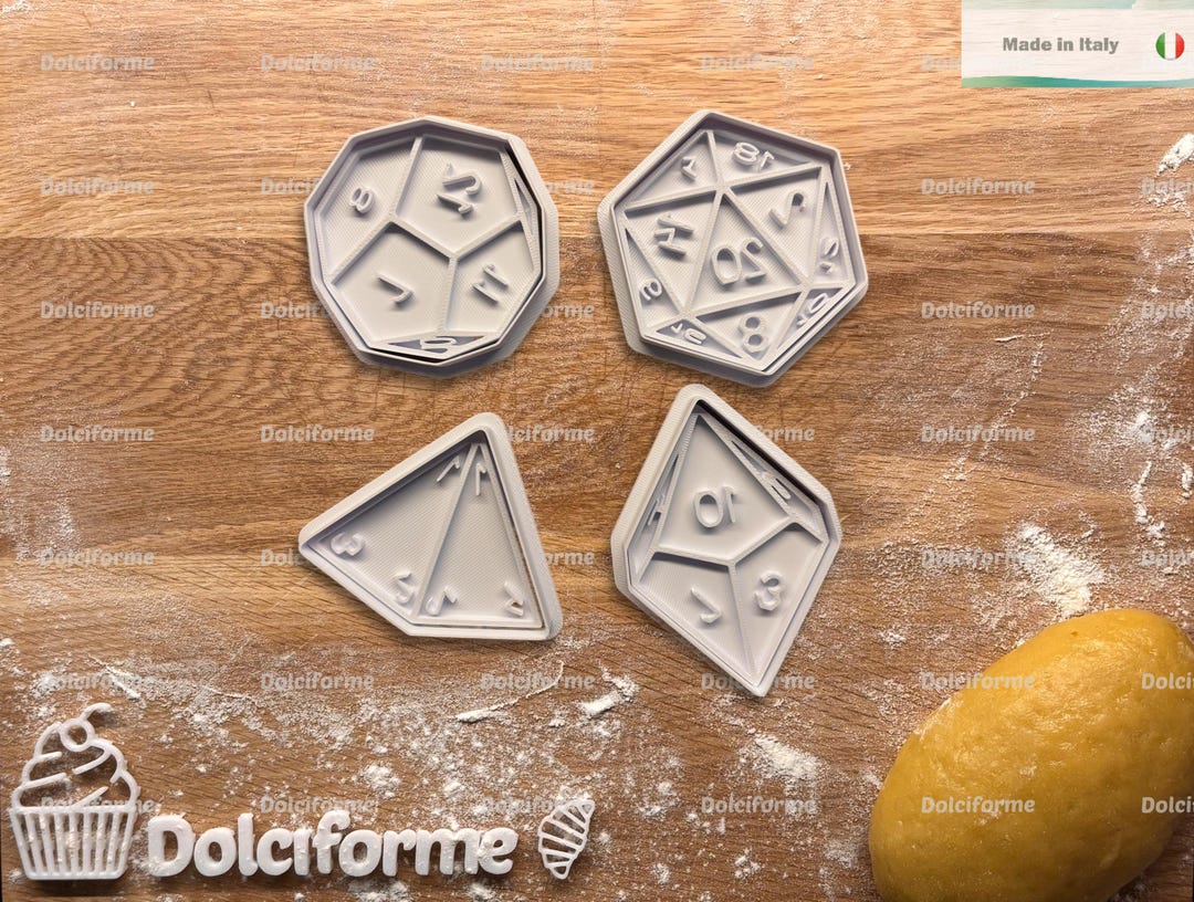 Dice Cookie Cutter Dnd Set RPG Medieval Fantasy D&D Dungeons and ...