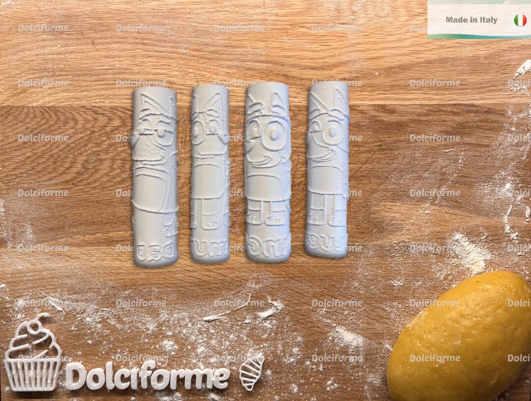 Bluey Texture Roller Set for Clay, Pottery, Pastry | Kids Cartoon ...