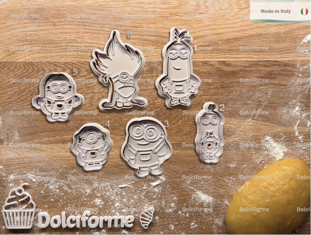 Minions Cookie Cutters Set of 6 | Cartoon Theme Fondant Stamp for Kids ...