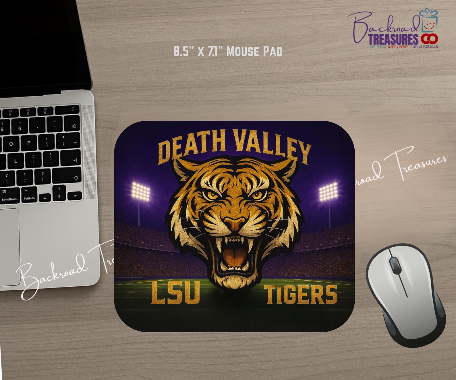 Death Valley | LSU Tigers Mouse Pad | 8.5" X 7" Neoprene Desk Mat ...
