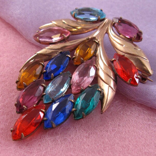 Huge Rhinestone Pin - Etsy