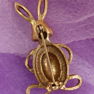 Vintage Rhinestone Bunny Rabbit Figural Brooch Pin - Etsy