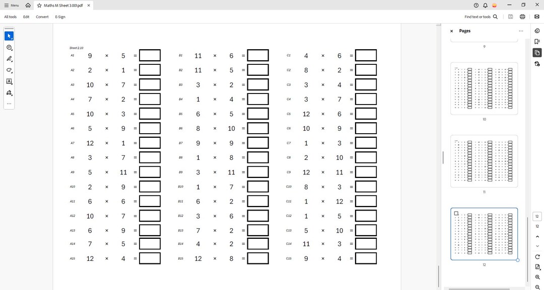 Math’s Worksheets Multiplication, Y2 - Y3, 450 Questions - Etsy