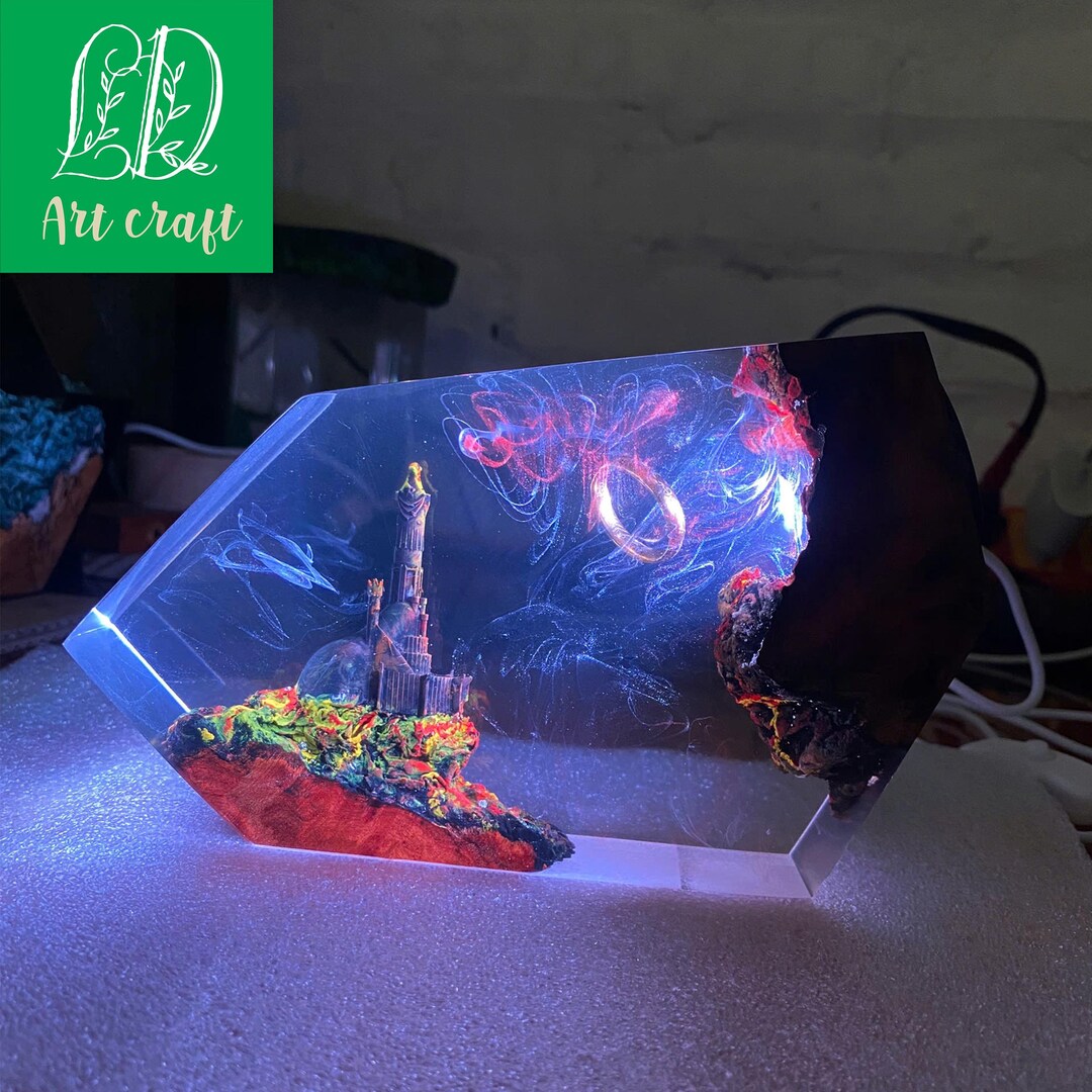 Mystic Kingdom Epoxy, Decor Lamp Table Lord, Unique Night Light, Ring ...