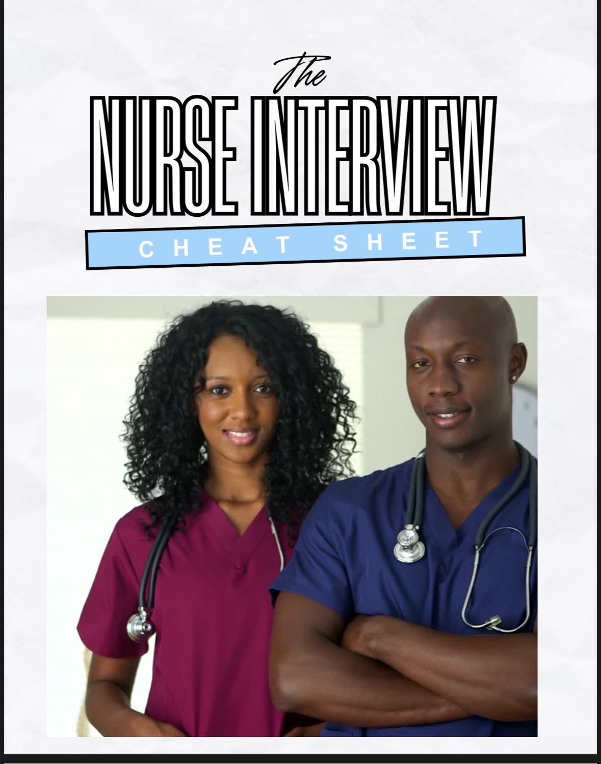 Nursing Interview Cheat Sheet | Digital Download | RN & New Grad Nurse ...