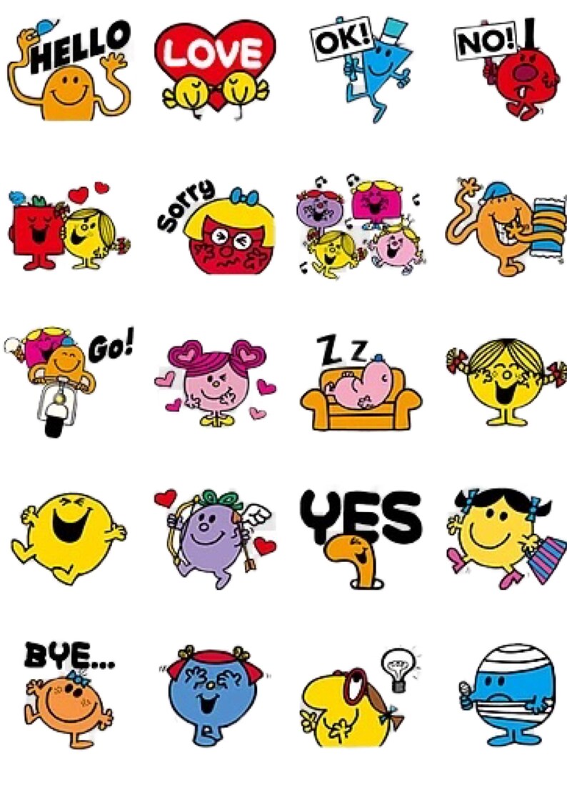 BUMPER PACK Mr. Men & Little Miss Inspired Clipart | Transparent PNG ...